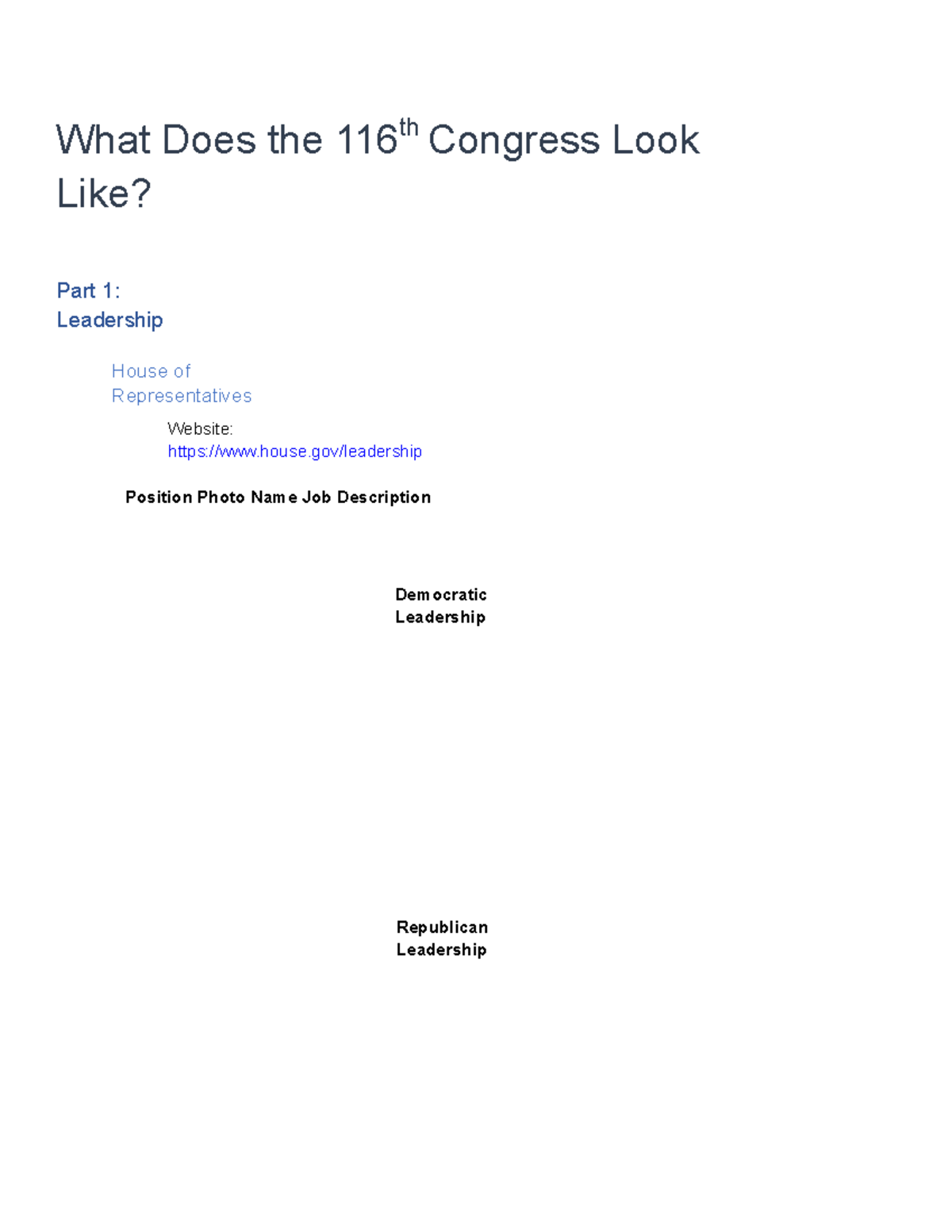 116 Congress Webquest Activity-1-1 - What Does the 116 th Congress Look ...