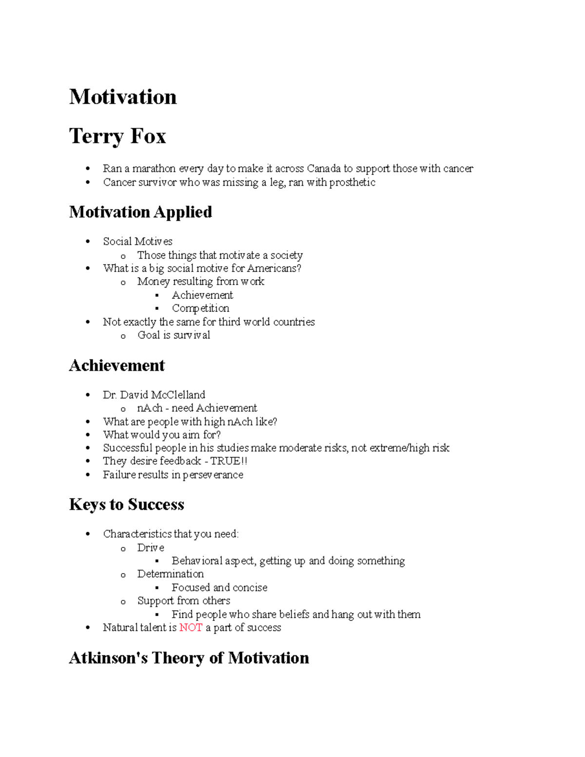 Motivation Lecture - Motivation Terry Fox Ran a marathon every day to ...