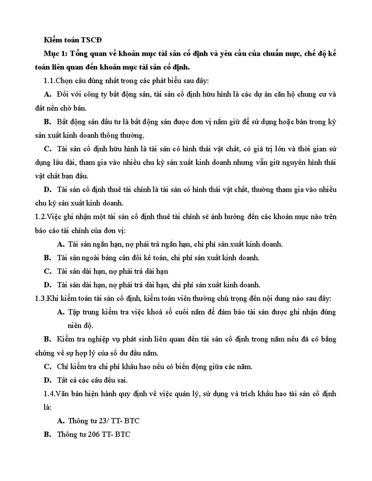 CHTN- TSCD-SV - no despcreption and you must notice it - Kiểm toán TSCĐ ...