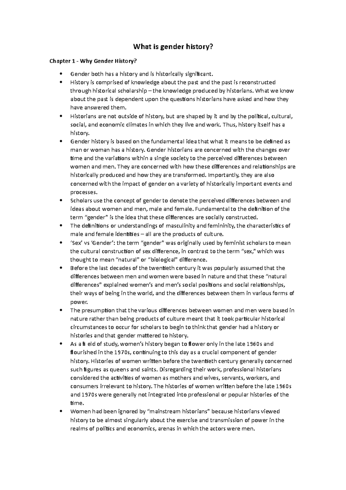 What Is Gender History What Is Gender History Chapter 1 Why Gender