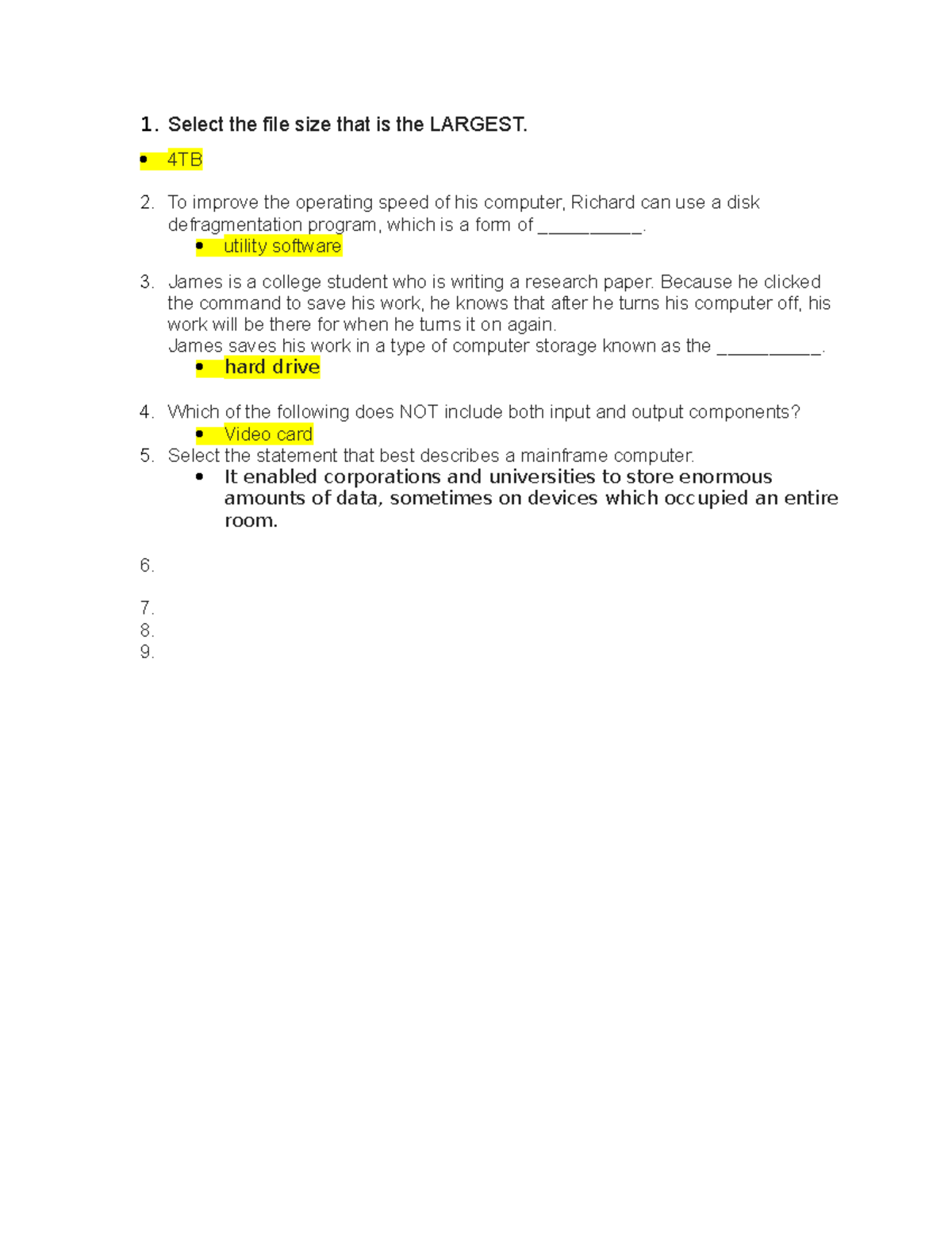 Unit 1 - Introduction to technology Practice Milestone 1 - 1. Select ...