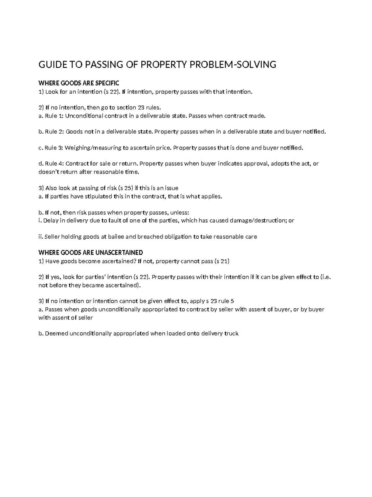 Session 3 part 2 Guide TO Passing OF Property Problem - GUIDE TO ...