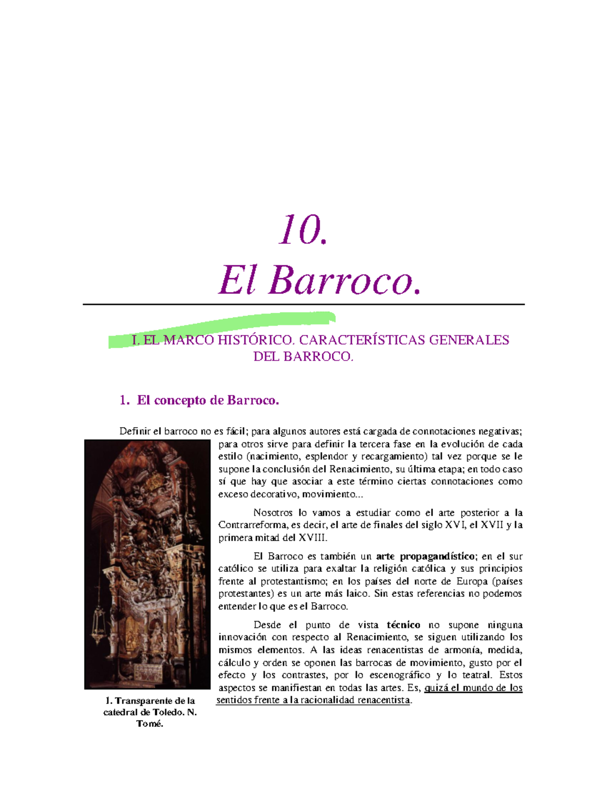 Barrococompleto - fhhhhhhh - 10. El Barroco. I. EL MARCO HISTÓRICO ...