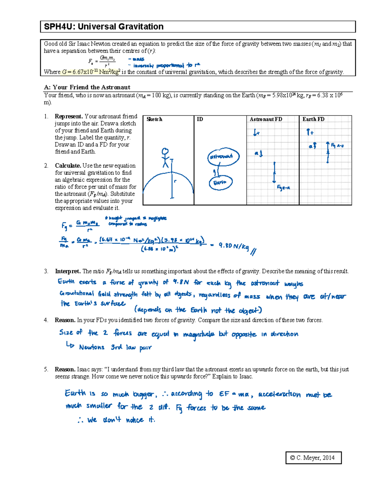 4 - Universal Gravitation - 63+ 8 8QLYHUVDO *UDYLWDWLRQ - Studocu