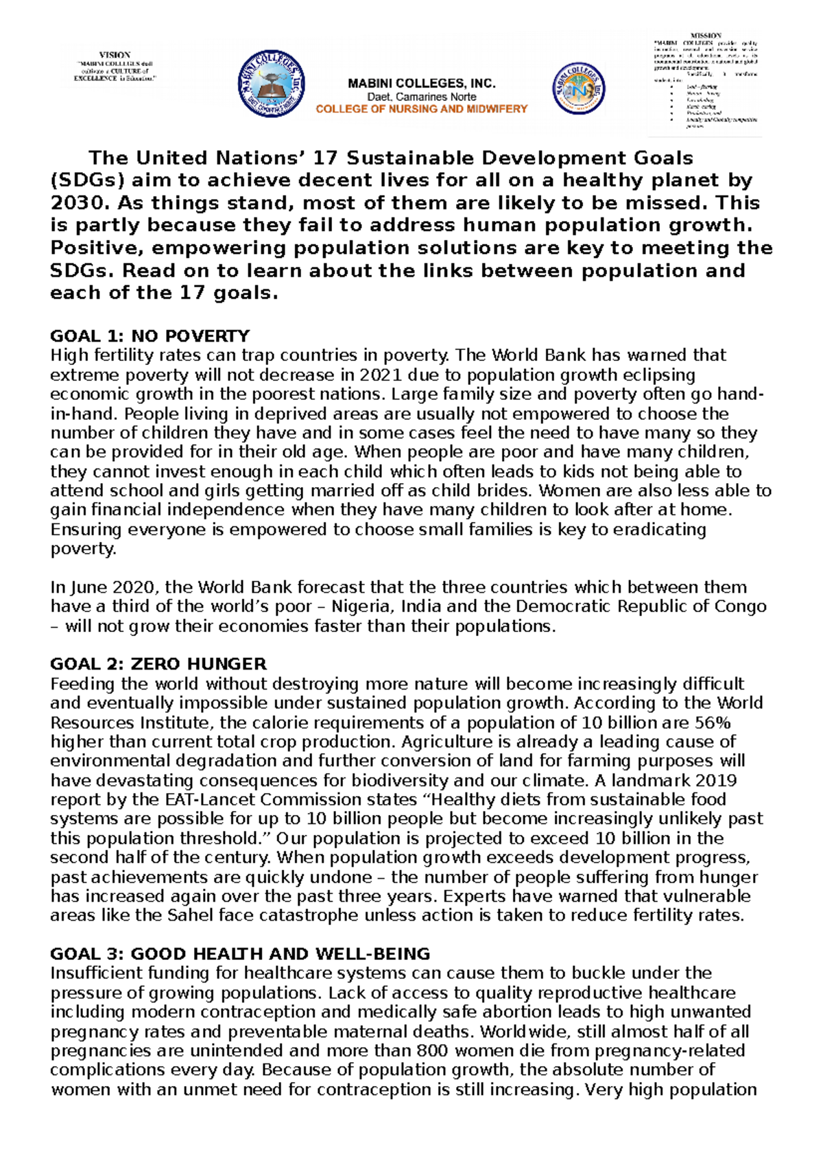 17 SDG - to make your life easier - The United Nations’ 17 Sustainable ...