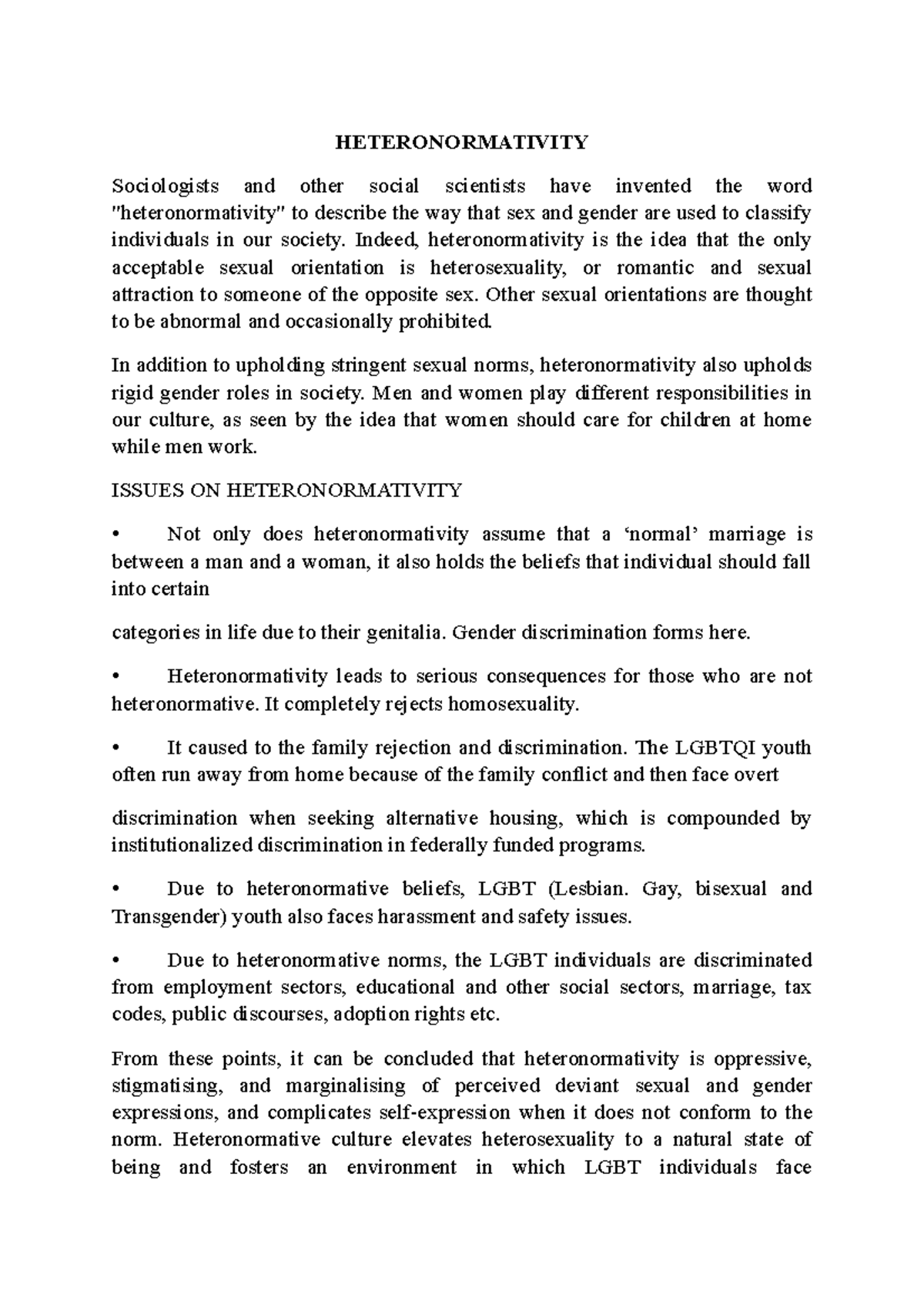 Heteronormativity - HETERONORMATIVITY Sociologists and other social ...