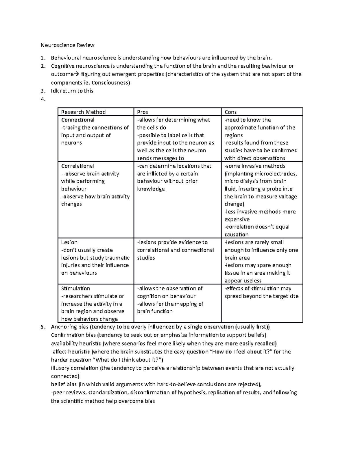 Neuroscience Review - Neuroscience Review Behavioural neuroscience is ...