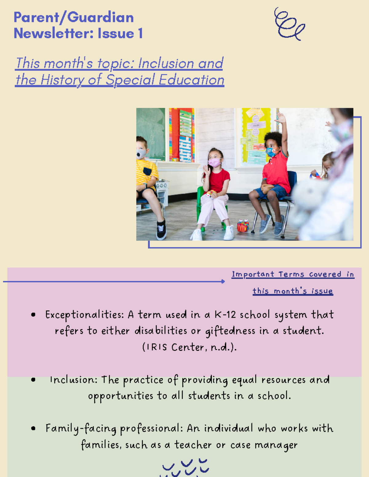 History of Special Education - Parent/Guardian Newsletter: Issue 1 ...