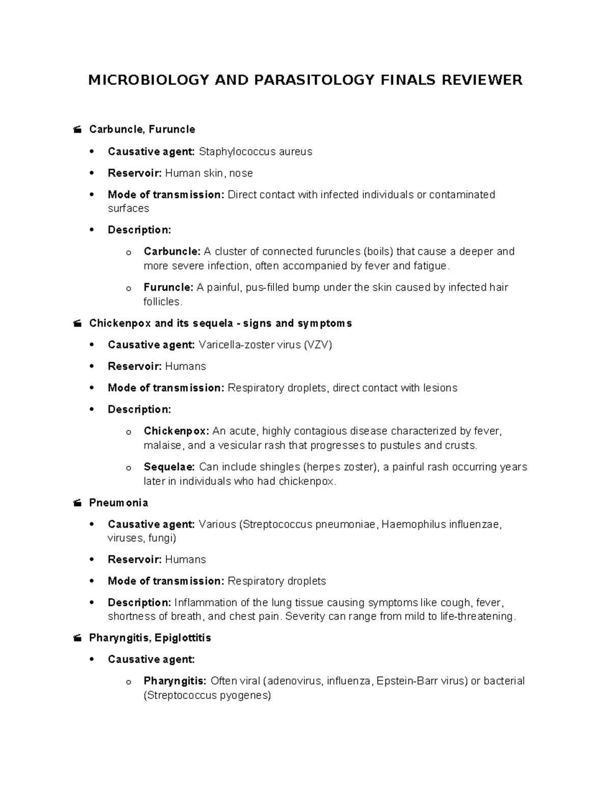 Microbiology AND Parasitology Finals Reviewer - MICROBIOLOGY AND ...