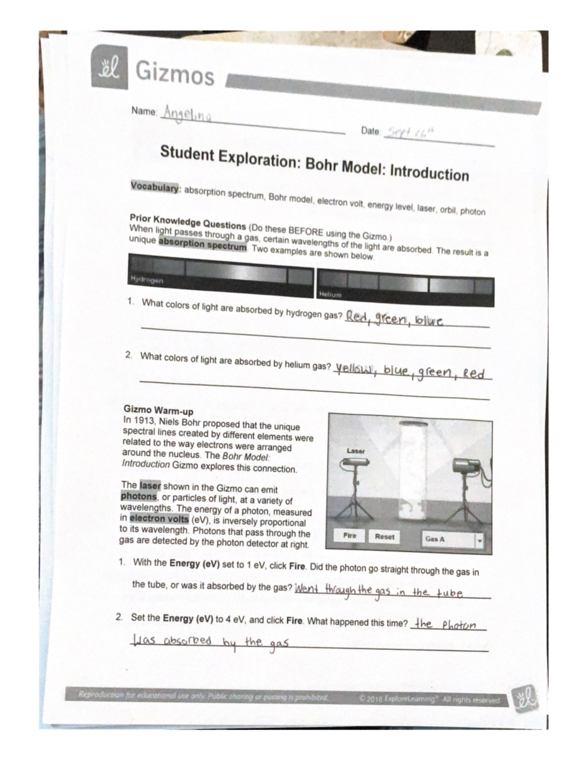 Gizmos - bohr model - Chem 1A03 - Studocu