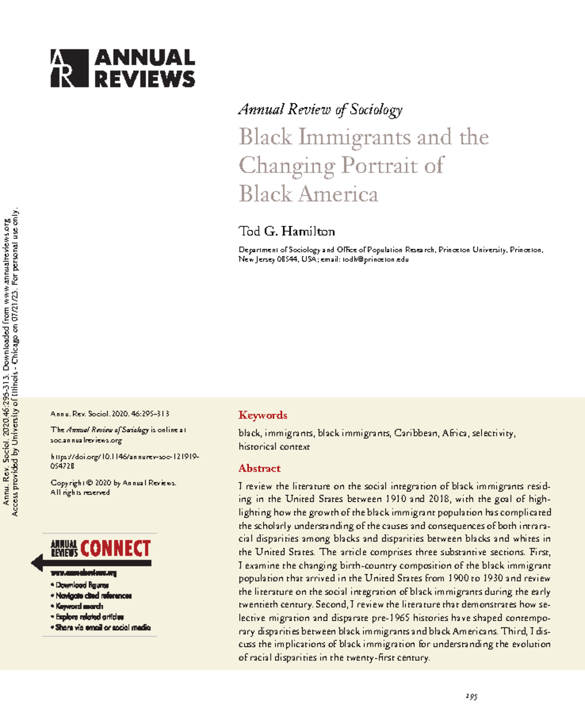 Hamilton Black Immigrants and Changing Portrait of Black America ...