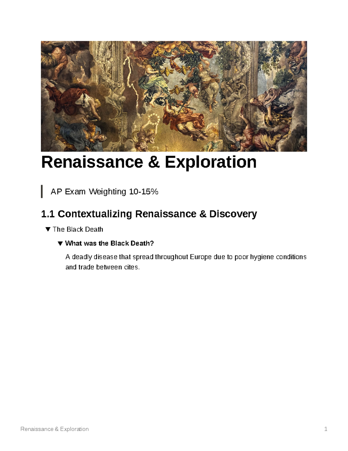 Renaissance Exploration - Renaissance & Exploration AP Exam Weighting ...
