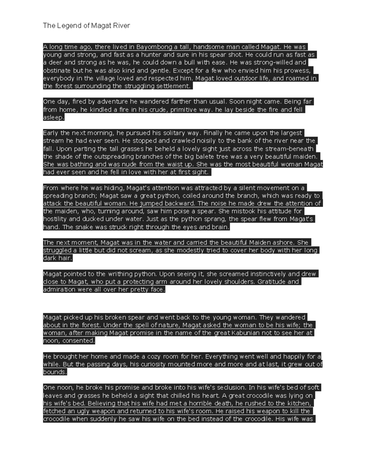 Th Legend of Magat River 1 - He was young and strong, and fast as a ...