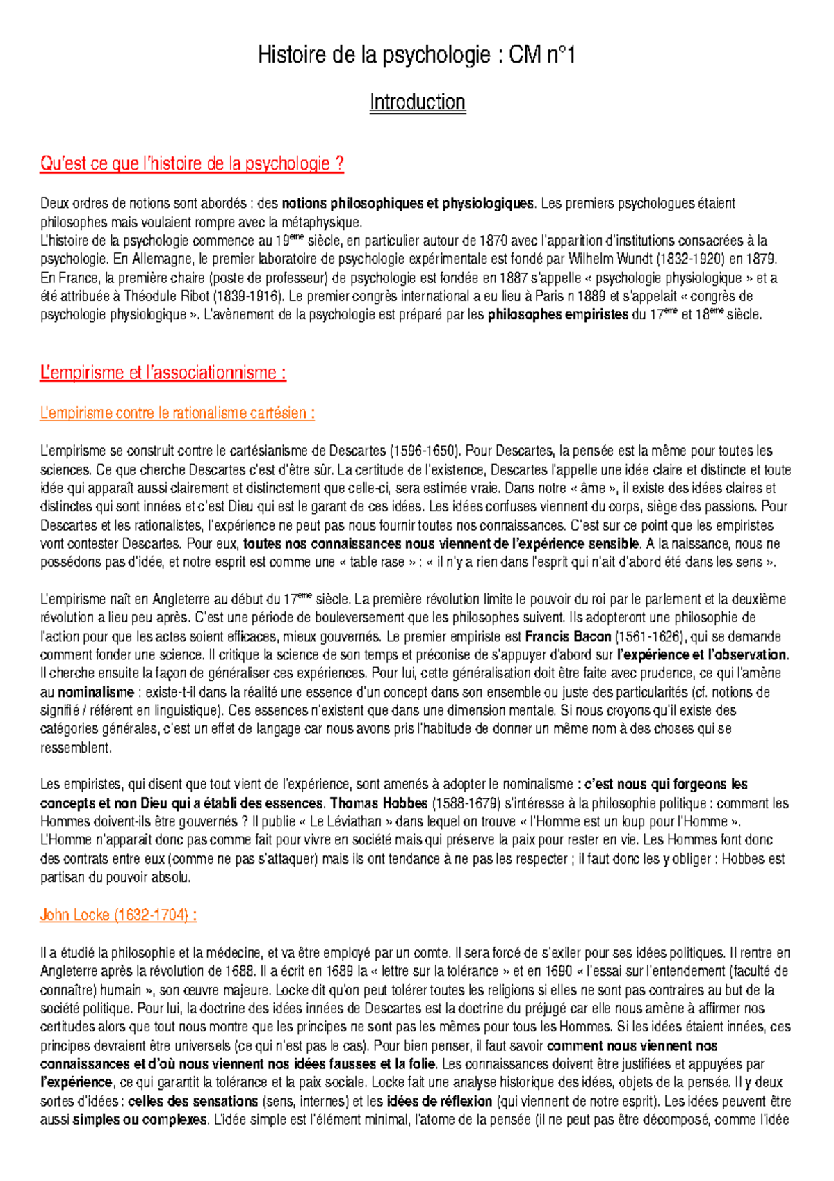 Histoire de la psychologie CM1 - Les premiers psychologues étaient ...