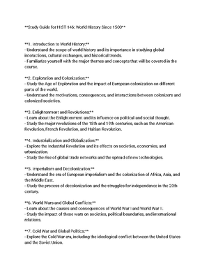 US History Outline Notes to 1945 - US History Since 1877 Outline Notes ...