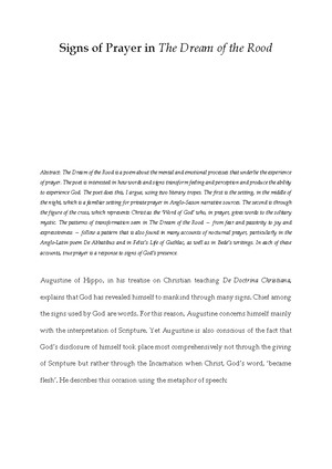 The Dream of the Rood - Poem Analysis - The Dream of the Rood - Poem ...