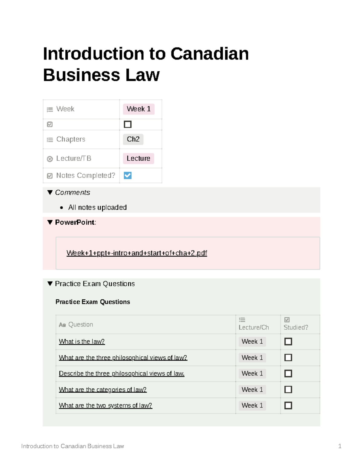 Introduction to Canadian Business Law - Introduction to Canadian ...