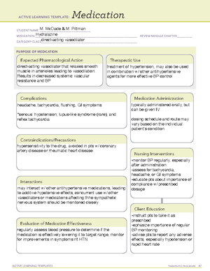 Nifedipine - drug guide - ACTIVE LEARNING TEMPLATES TherapeuTic ...
