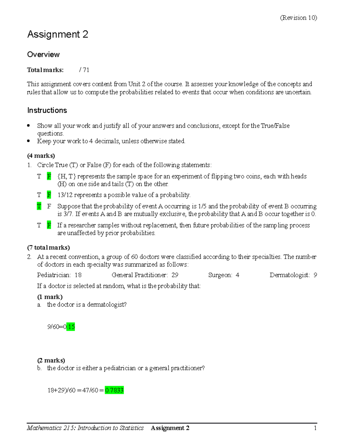 Assignment 02 215 - Math 215 - AU - Studocu