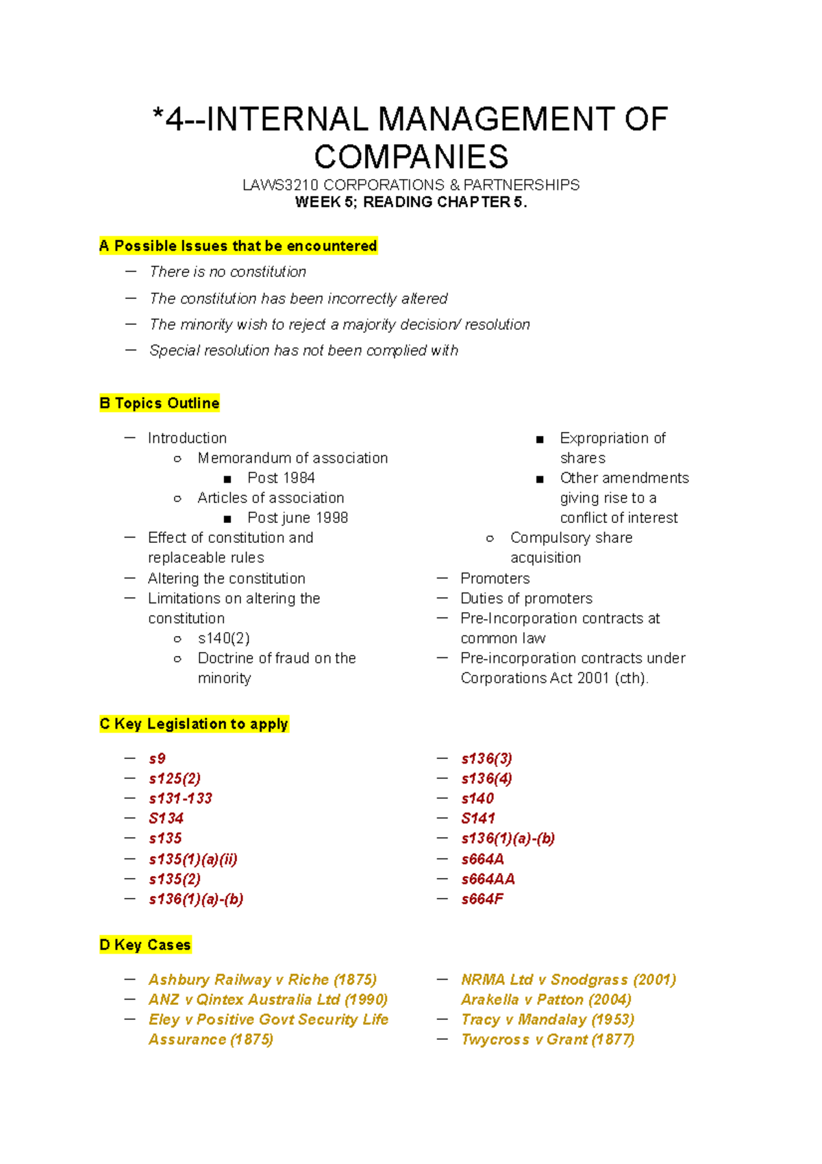 4- Internal Management OF Companies - *4-INTERNAL MANAGEMENT OF ...