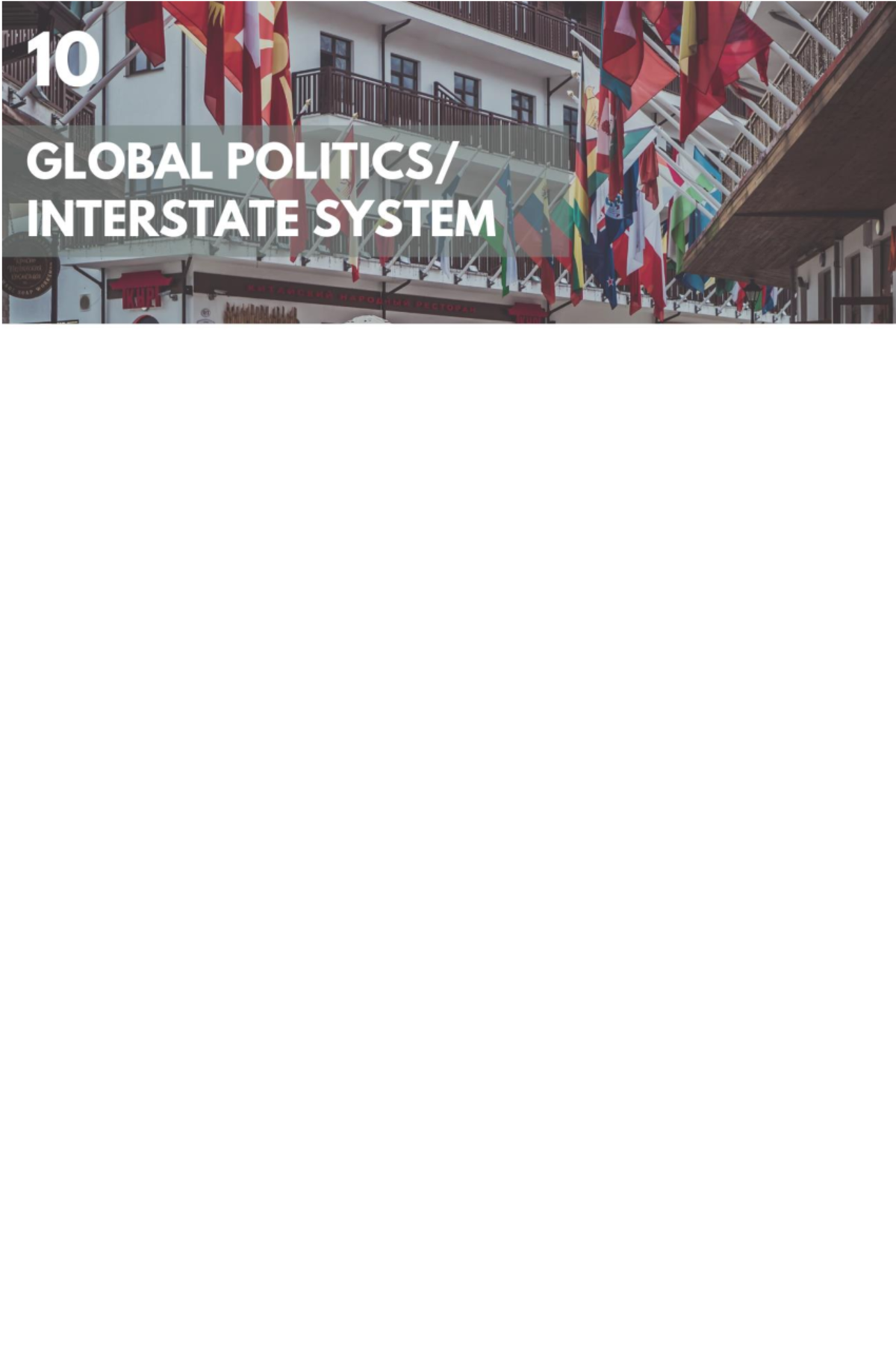 Module 10 Contemporary World - By the end of this module, you should ...