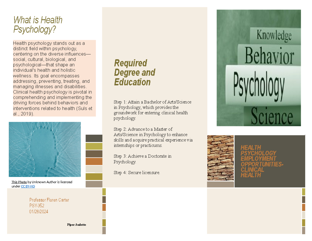Health Psychology Clinical Health - Health psychology stands out as a ...