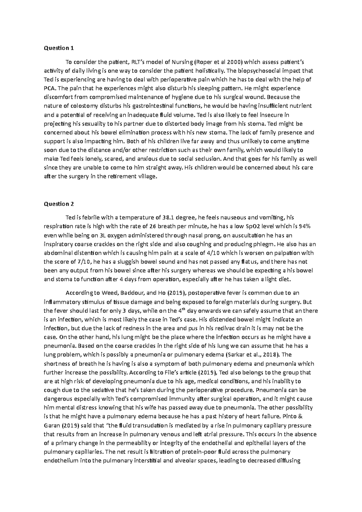 2- Assignment 2 - Question 1 To consider the patient, RLT’s model of ...