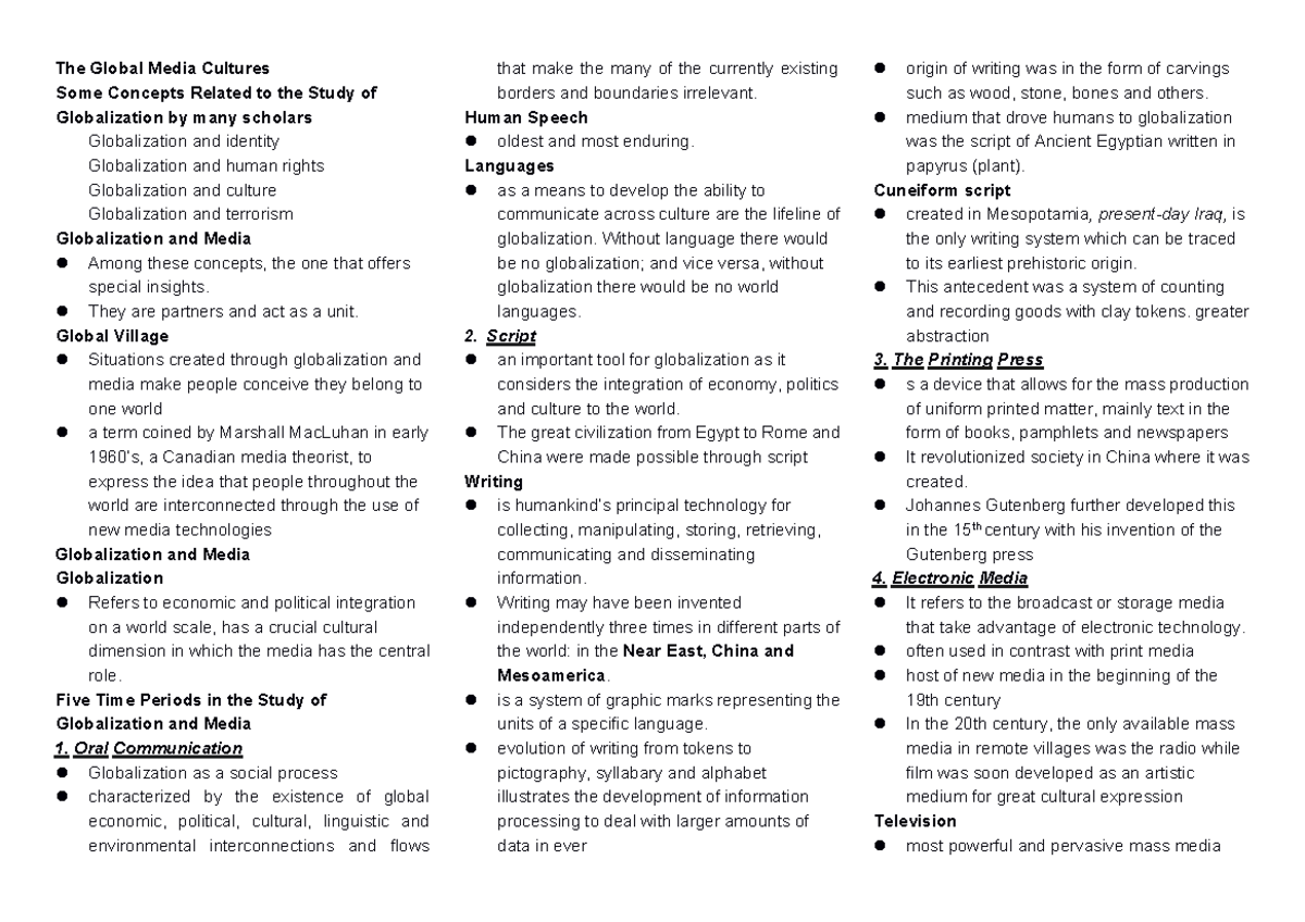 Contempt Reviewer - The Global Media Cultures Some Concepts Related to the Study of ...