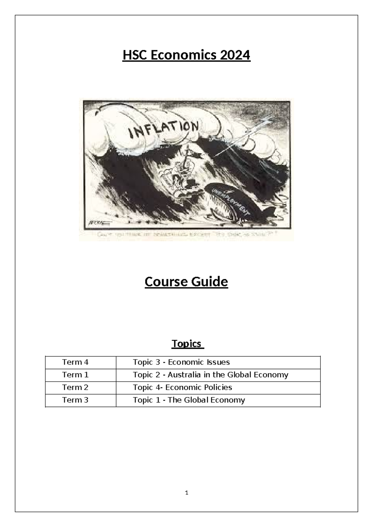 2024 hsc eco course guide - HSC Economics 2024 Course Guide Topics Term ...