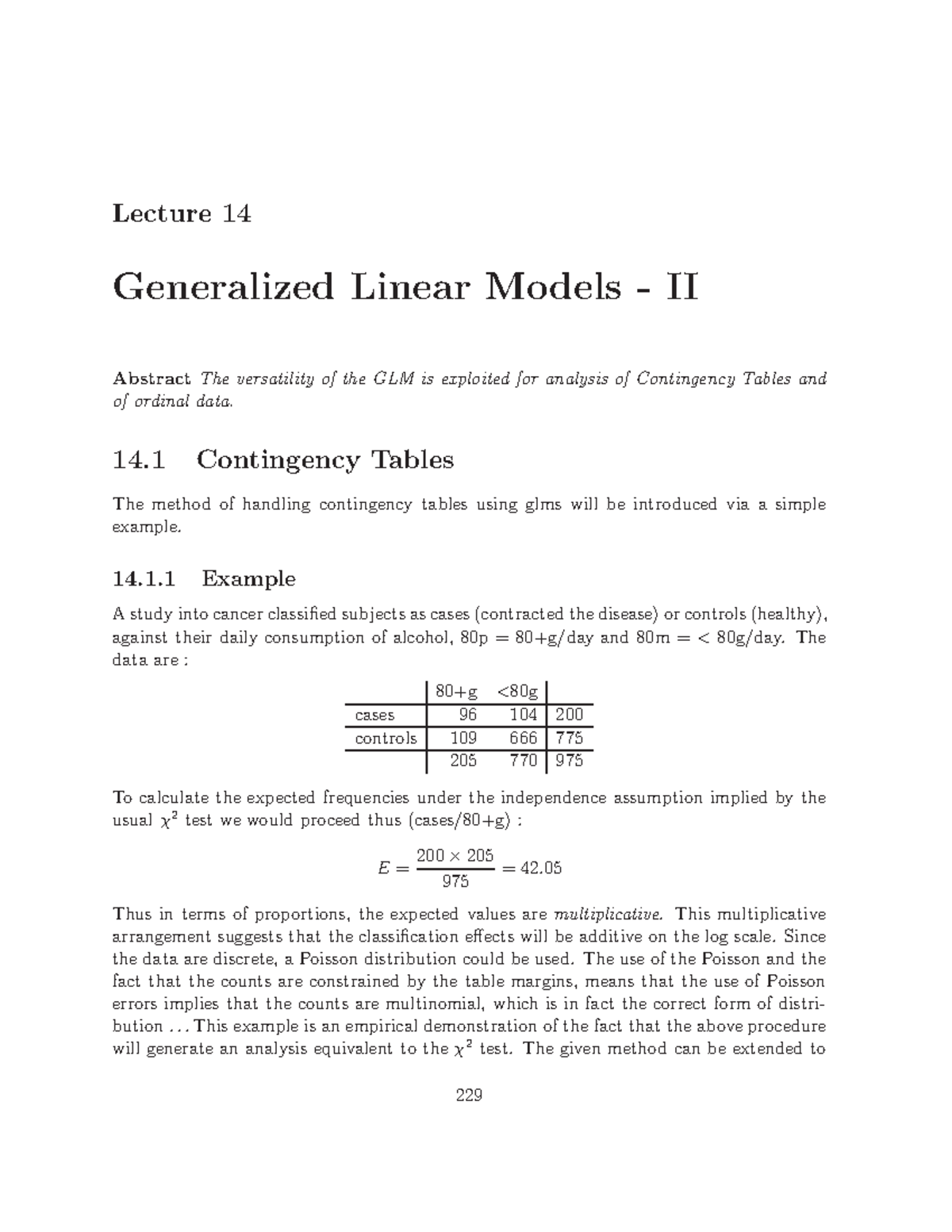 STAT 300 Lecture 14 - Generalized Linear Models II - Lecture 14 Generalized Linear Models - II ...
