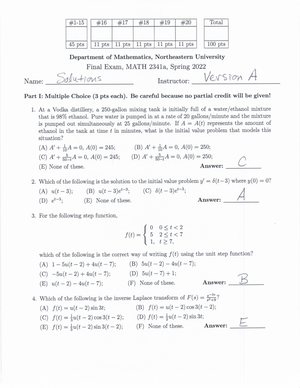 Math2341hwsolu 5 - Homework solutions - MATH 2341 - Studocu