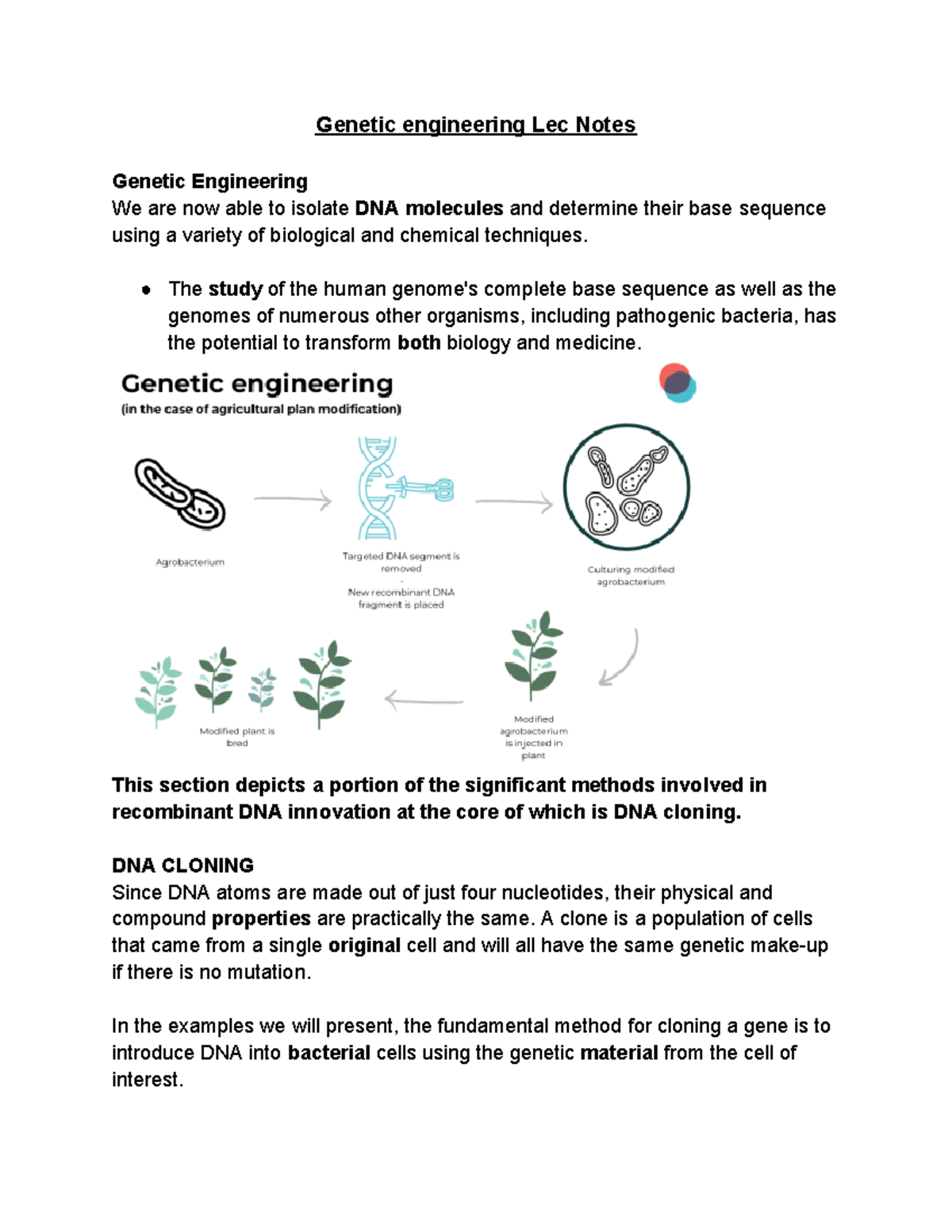 Genetic Engineering Lec Notes Genetic Engineering Lec Notes Genetic Engineering We Are Now
