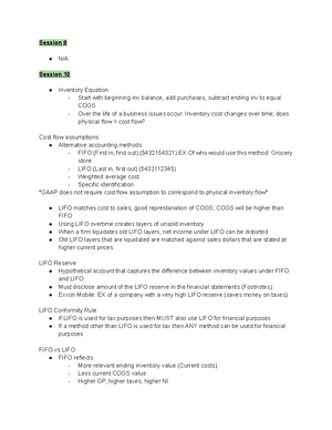 ACCT Exam 1 Notes - Session 2 Accounting is language of business (GAAP ...