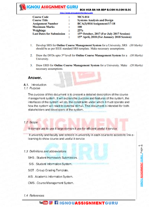 Sample SRS for Online Examination system - SRS for Online Examination ...