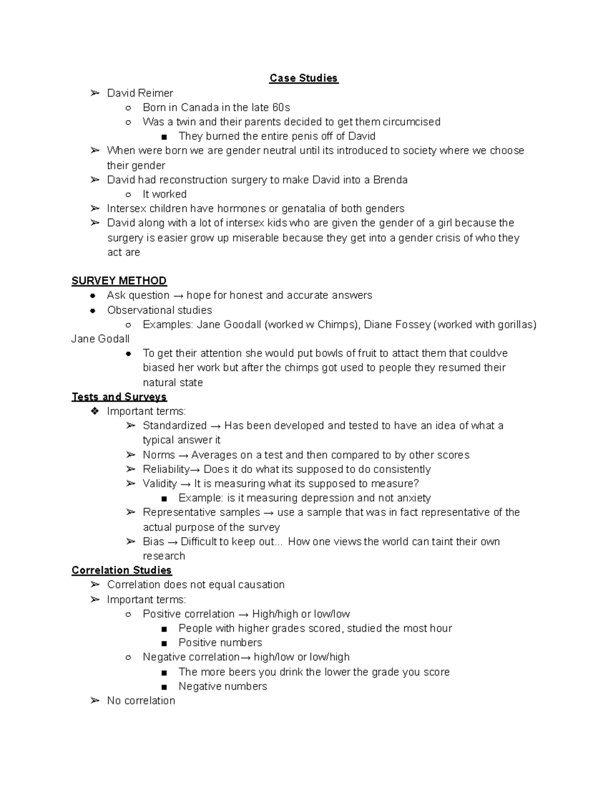 Psych 08 30 - Dr. Merriwether - Case Studies David Reimer Born in ...