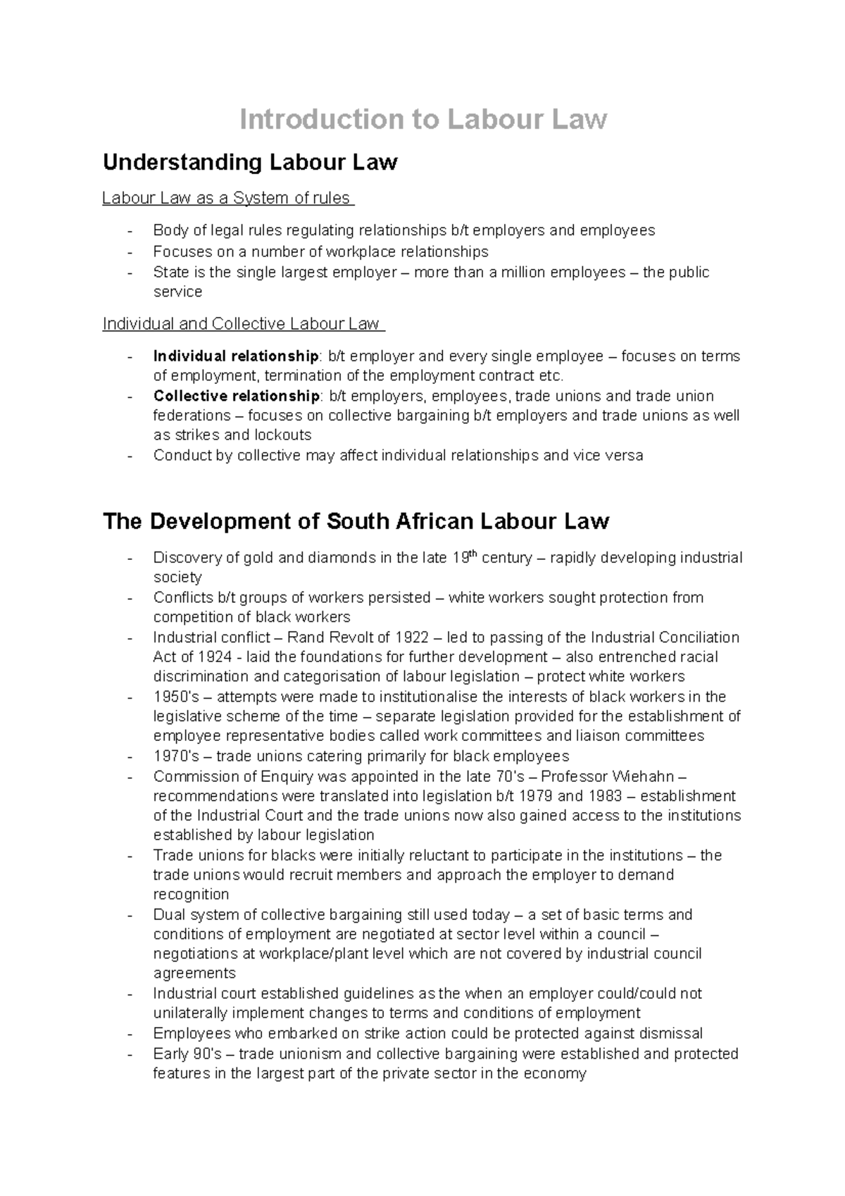 Introduction to labour law MRL3702 - Introduction to Labour Law ...