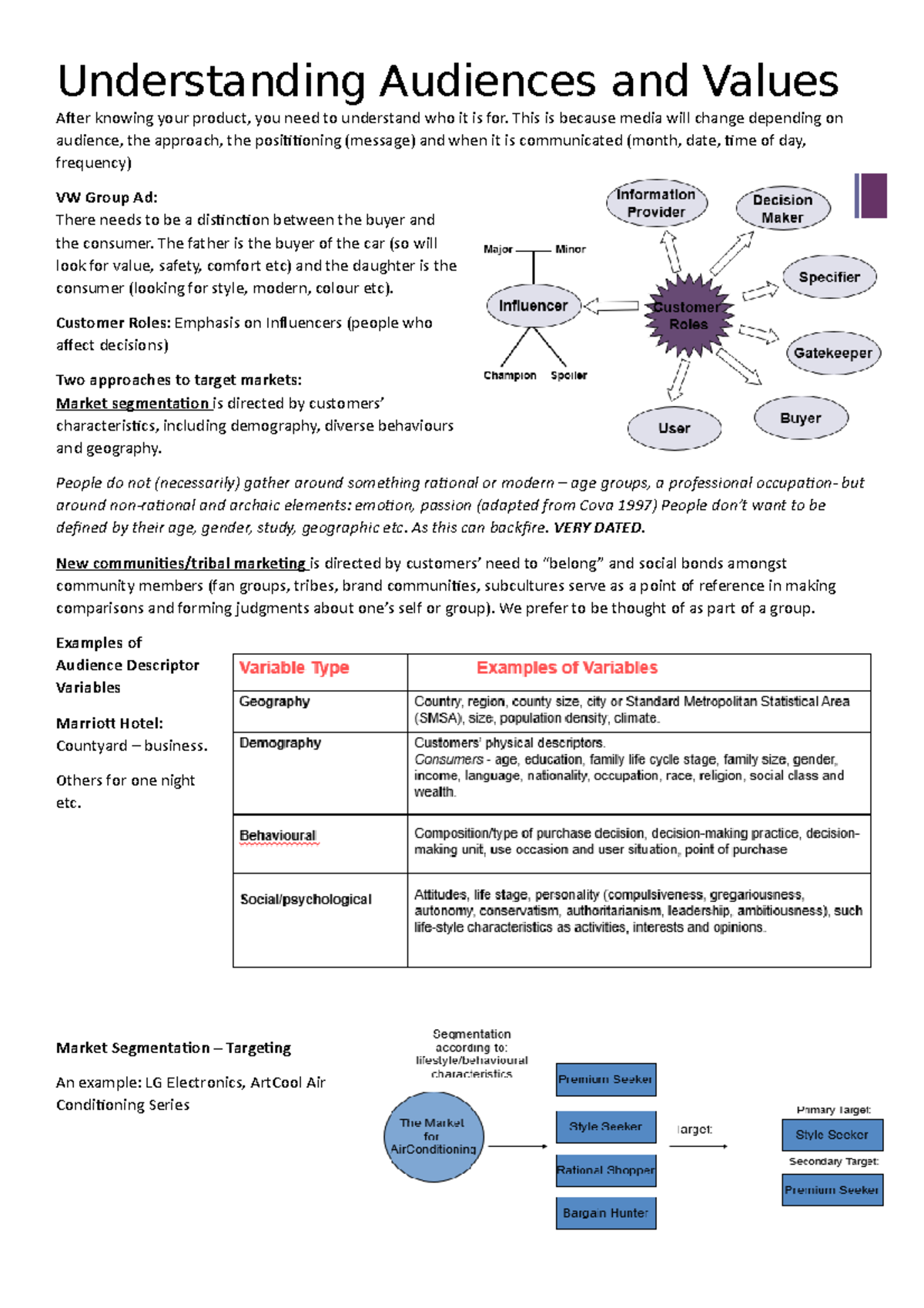 Lec 2 - Understanding Audiences and Values - Understanding Audiences ...