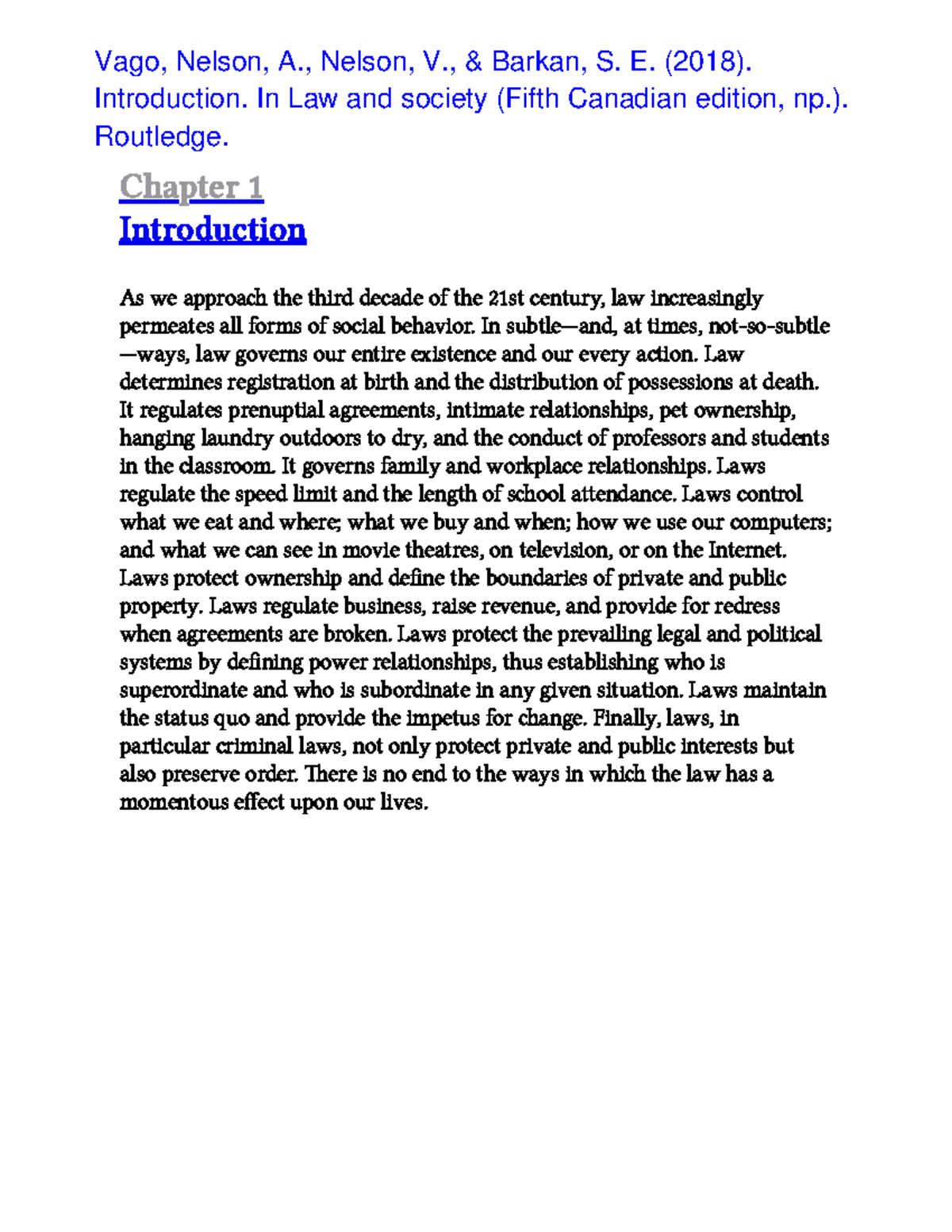 Vago - introduction - note - Chapter 1 Introduction As we approa the third decade of the 21st ...