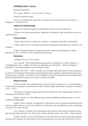 Resumo de Epidemiologia - Warning: TT: undefined function: 32 Warning: TT: undefined function ...