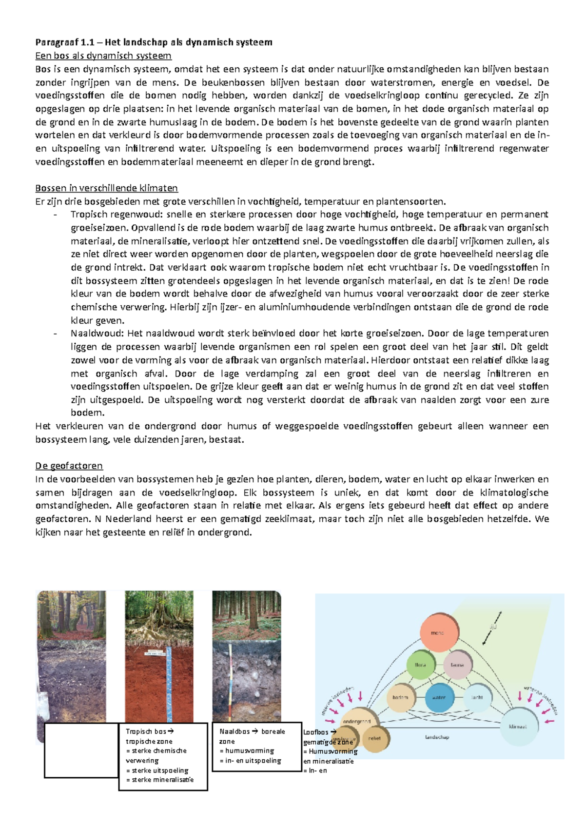 Aardrijkskunde SE 1 - Paragraaf 1 – Het landschap als dynamisch systeem ...