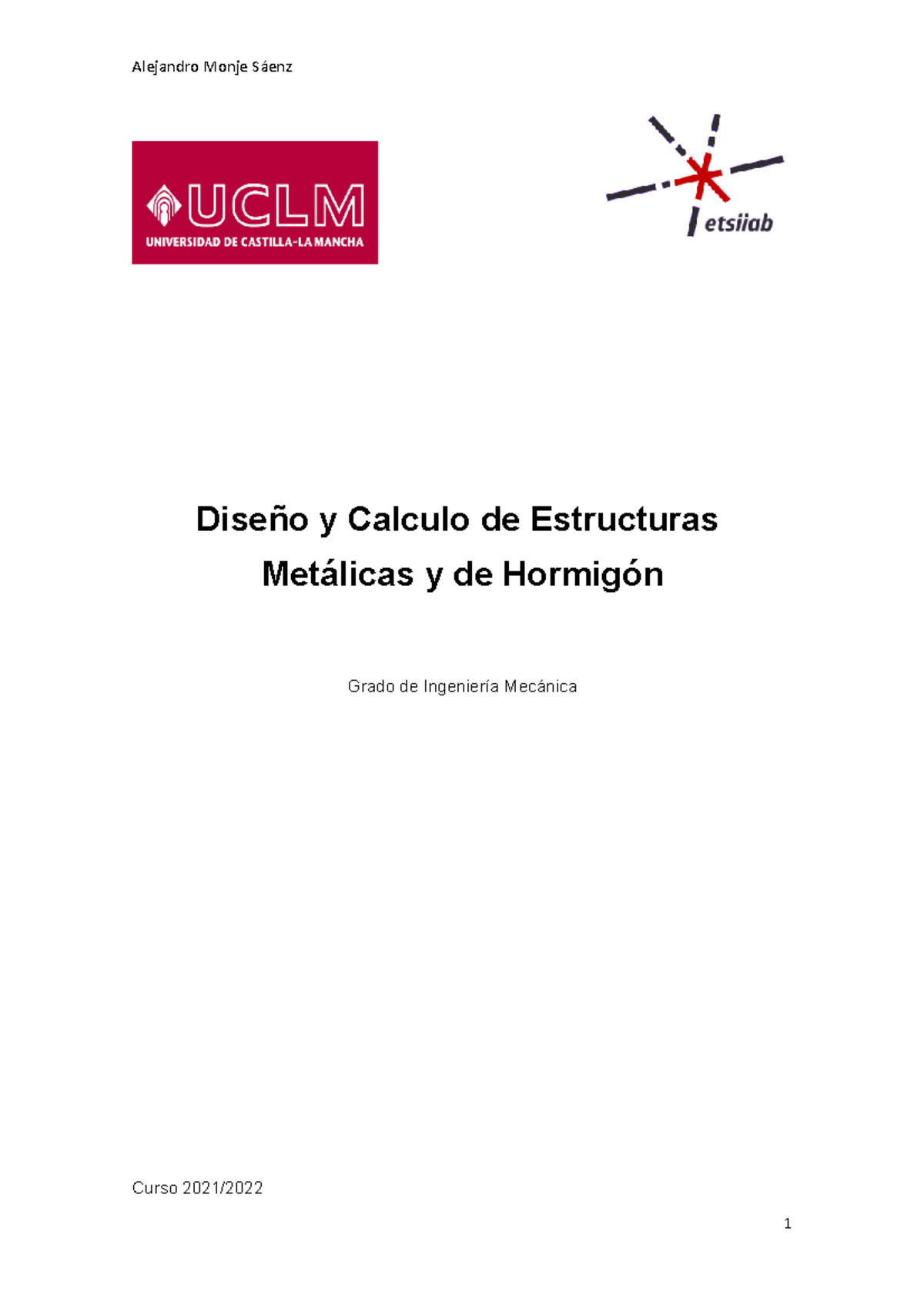 Diseño y Calculo de Estructuras T1 - Diseño y Calculo de Estructuras ...