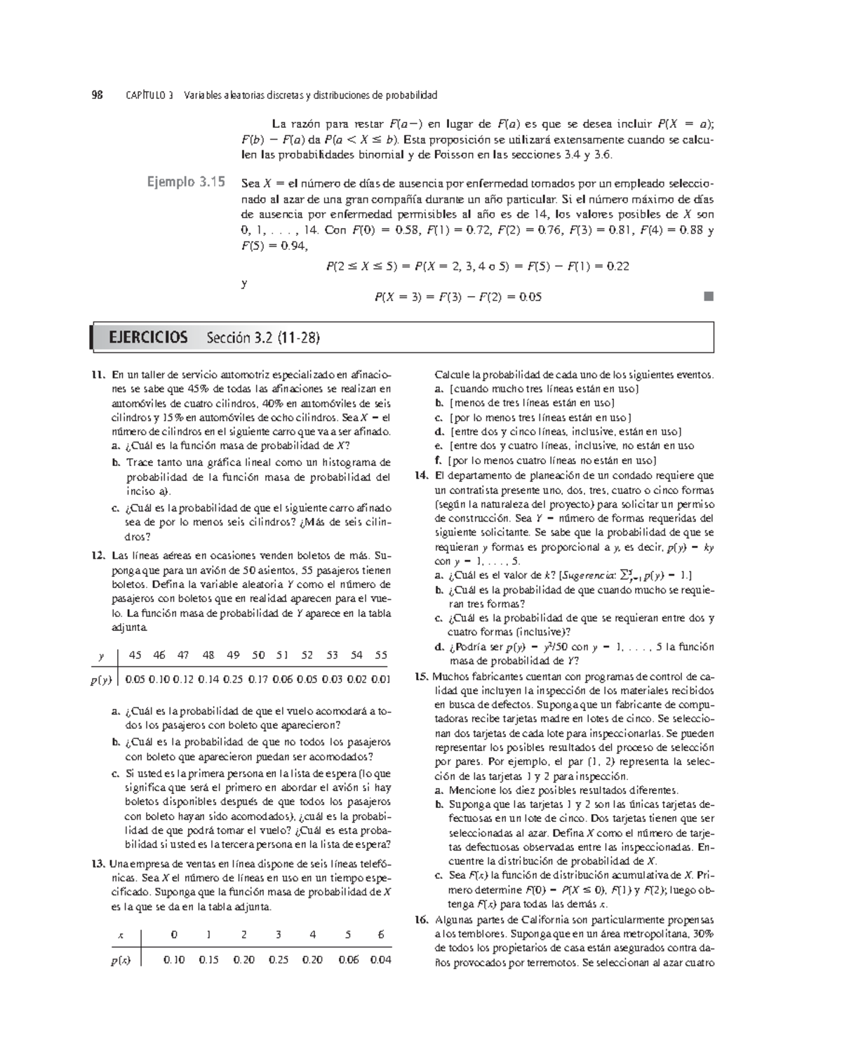 02 - Ejercicios Propuestos - Distribuciones de Probabilidad Discretas - La razón para restar F(a ...
