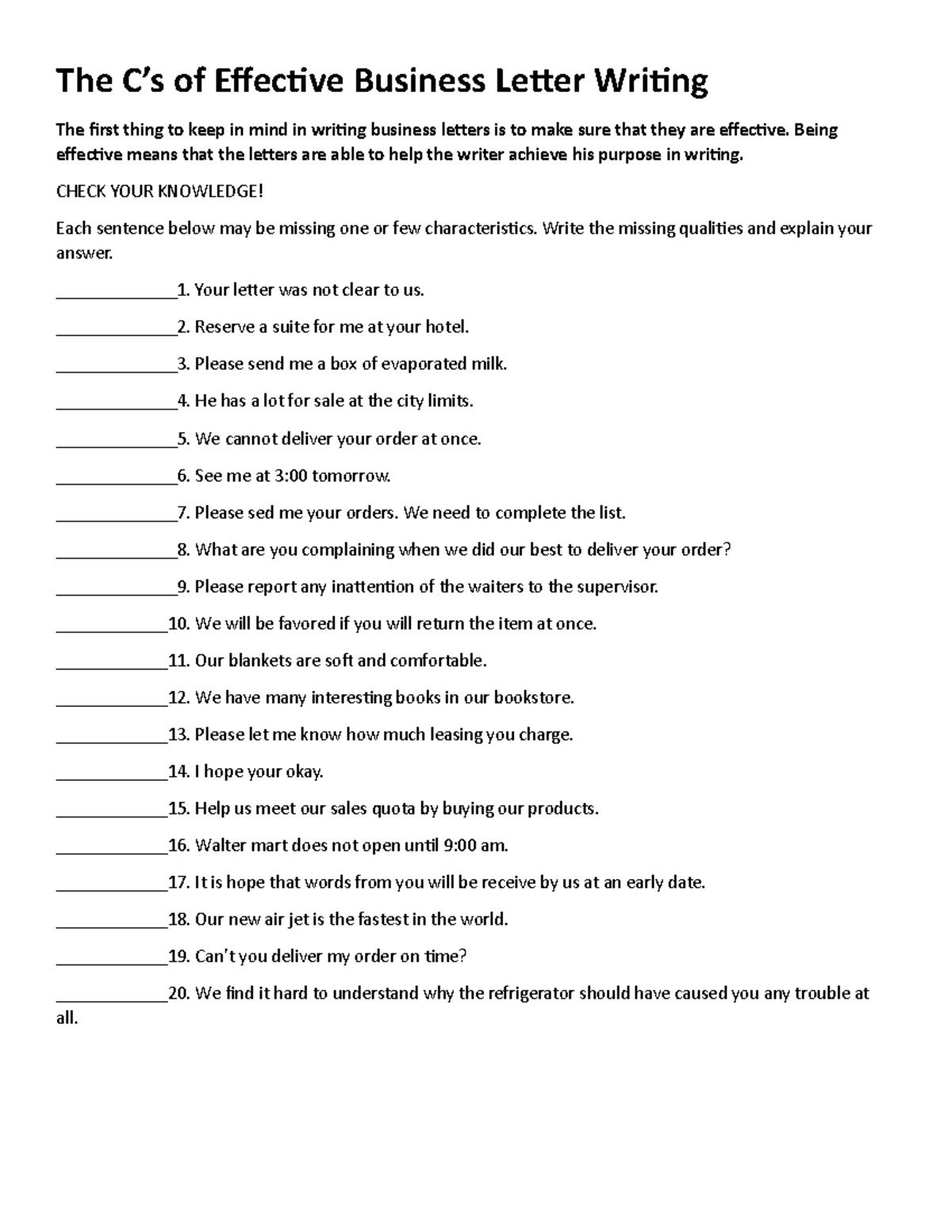 Lesson-8- Outputs - Output - The C’s of Effective Business Letter ...
