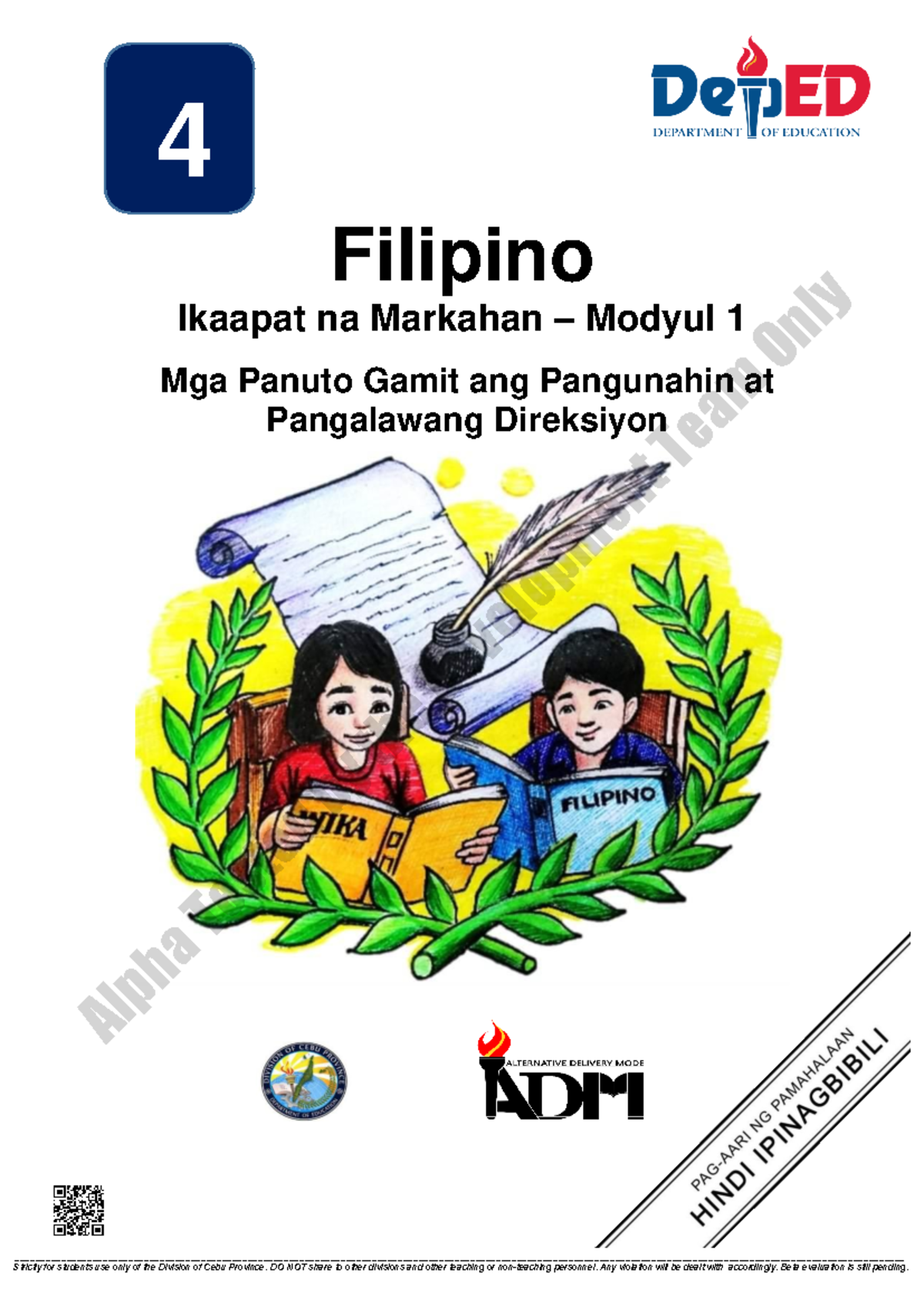 Filipino 4 SLM 1 Q4 - ELEMENTARY EDUCATION - Filipino Ikaapat na ...