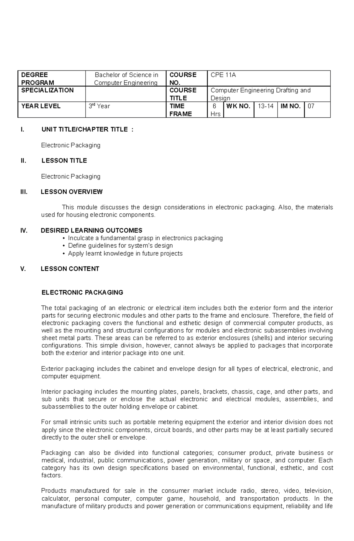 Module CEDD 7 - COMPUTER DRAFTING NOTES - DEGREE PROGRAM Bachelor of ...