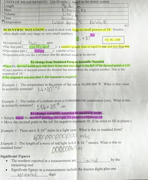 Chemistry Unit 1.8 - CHM-131 - Studocu