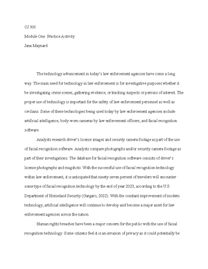 CJ 340 Mod7 Prac Act - cj340 module 7 practice activity - CJ 340 Module ...