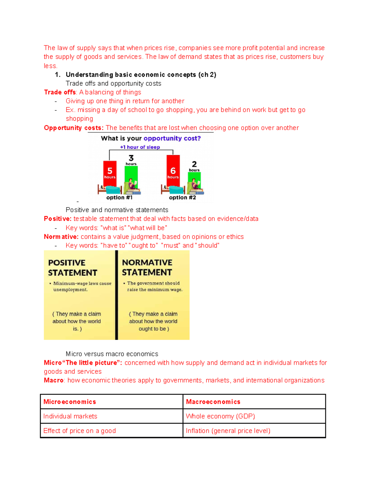 Econ Macro test review guide - The law of supply says that when prices ...