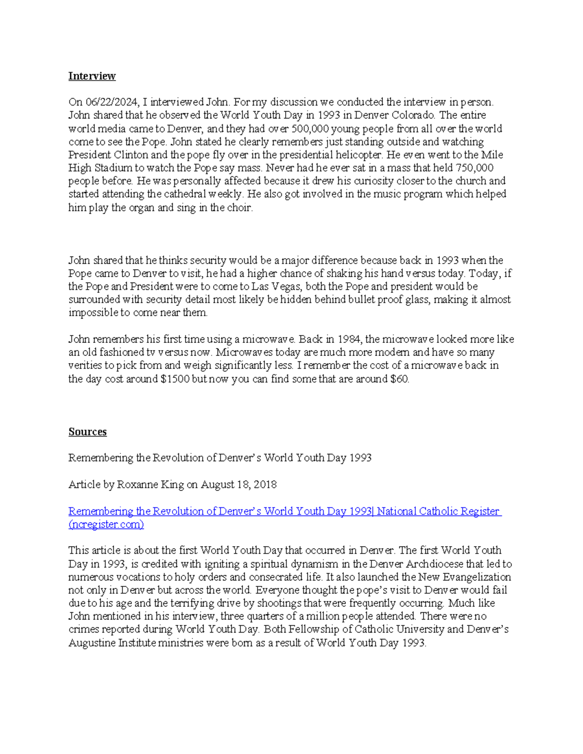 Final Discussion ...