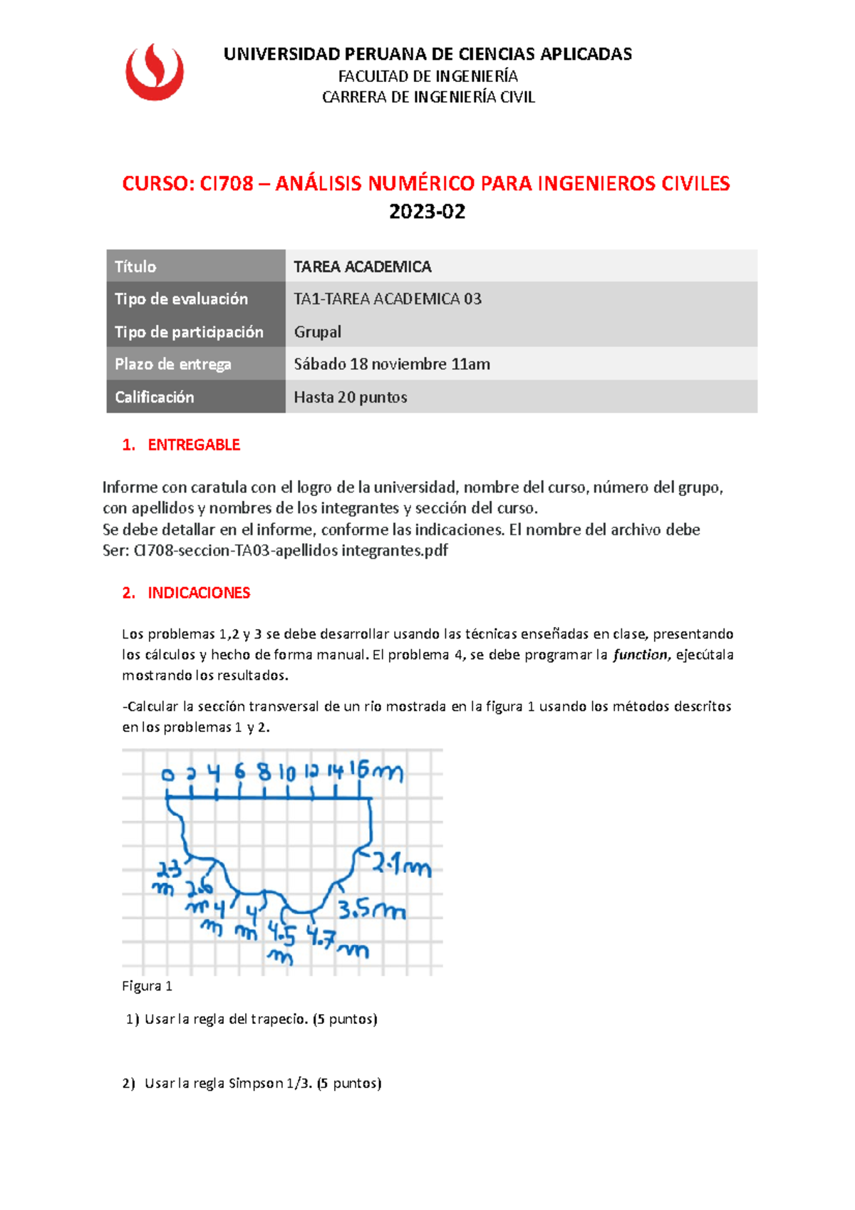 CI708-CI64-TA03 - Analisis Numerico para Ingenieros Civiles (CI708) - Edit - CURSO: CI708 ...